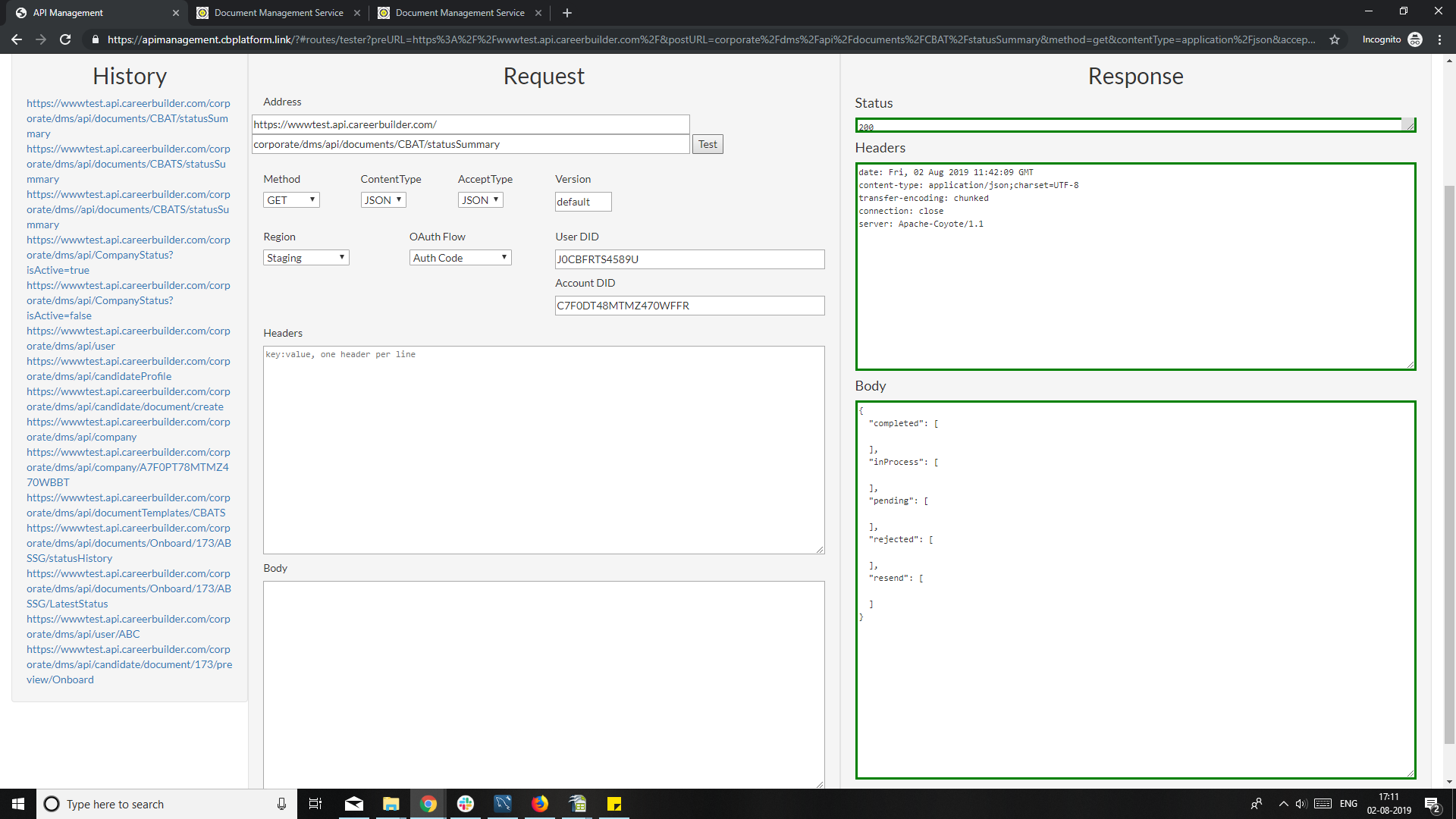 [DMS-1720] DMS | API | Status Summary | Incorrect Source product message - Workterra Jira